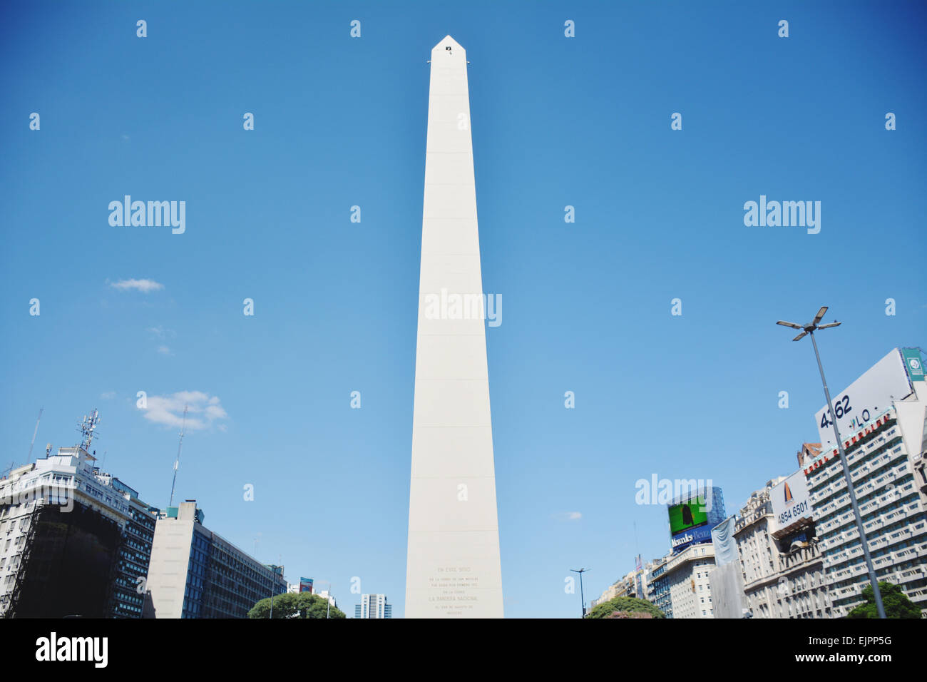 The Obelisco, famous landmark in Buenos Aires. Argentina Stock Photo ...