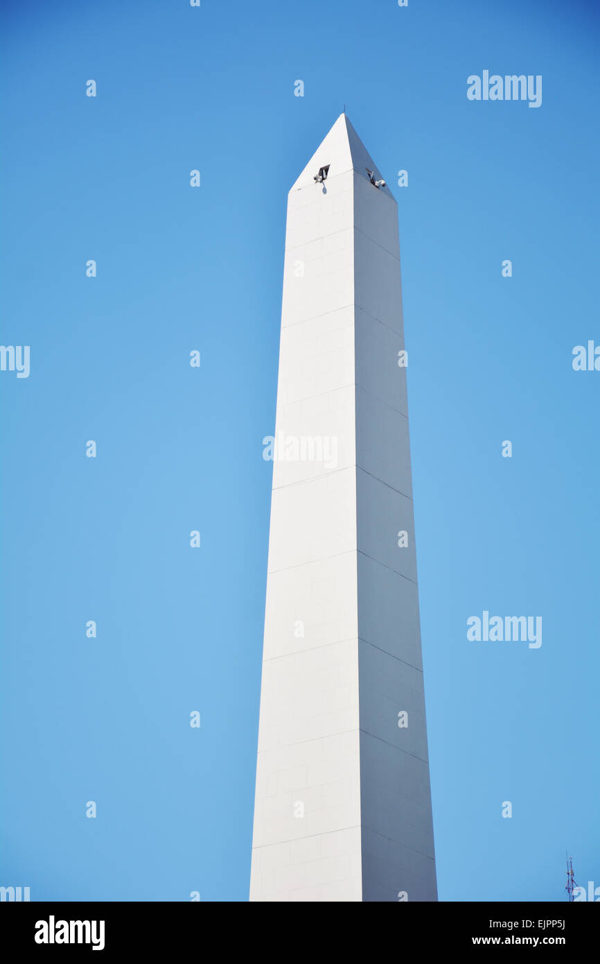 The Obelisco, famous landmark in Buenos Aires. Argentina Stock Photo ...