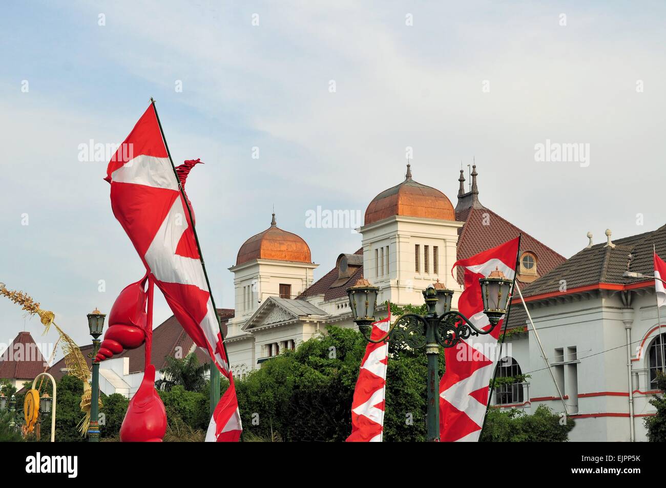 Typical dutch colonial building, Yogyakarta, Java, Indonesia Stock ...