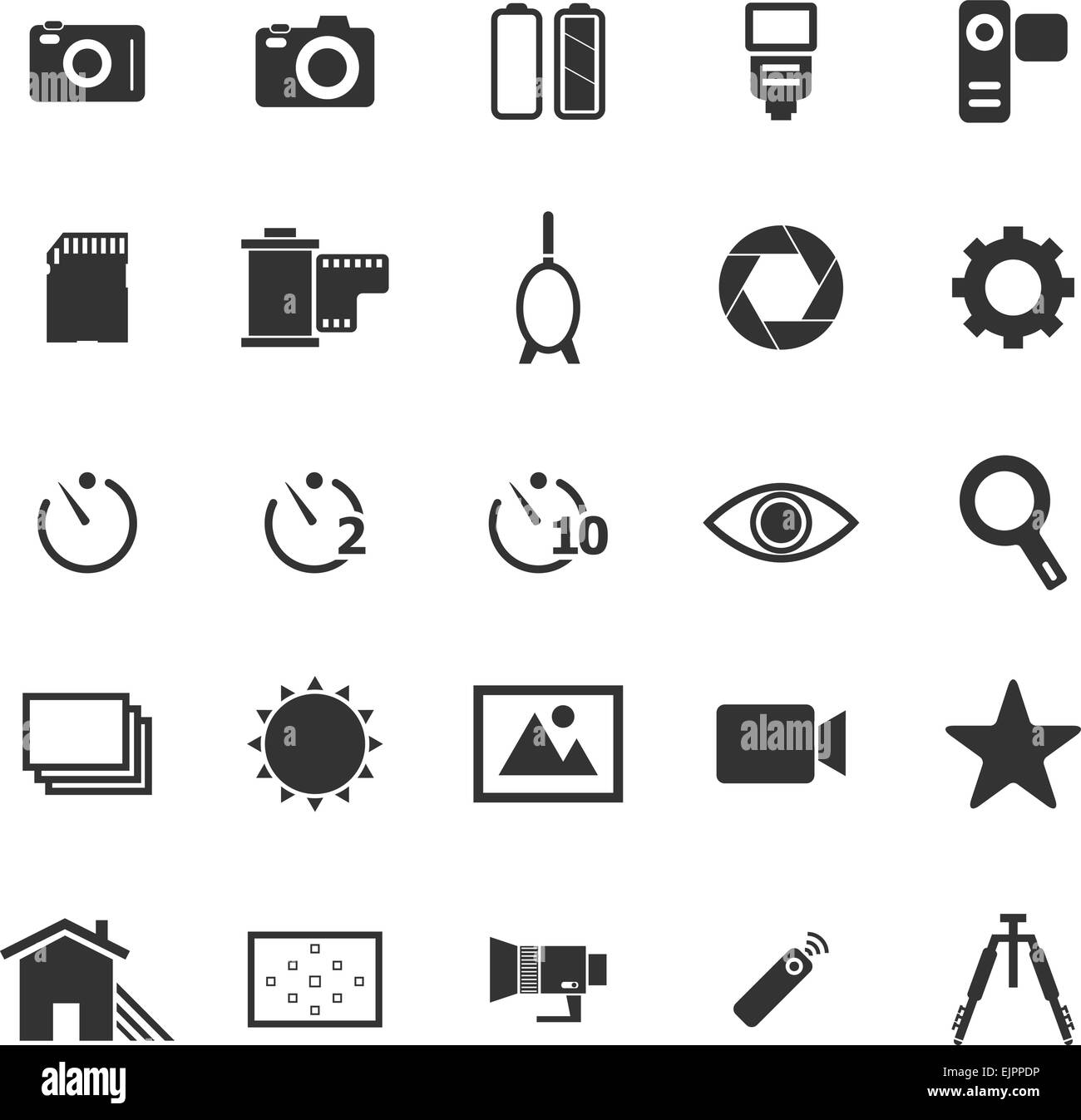 Camera icons on white background, stock vector Stock Vector Image & Art ...