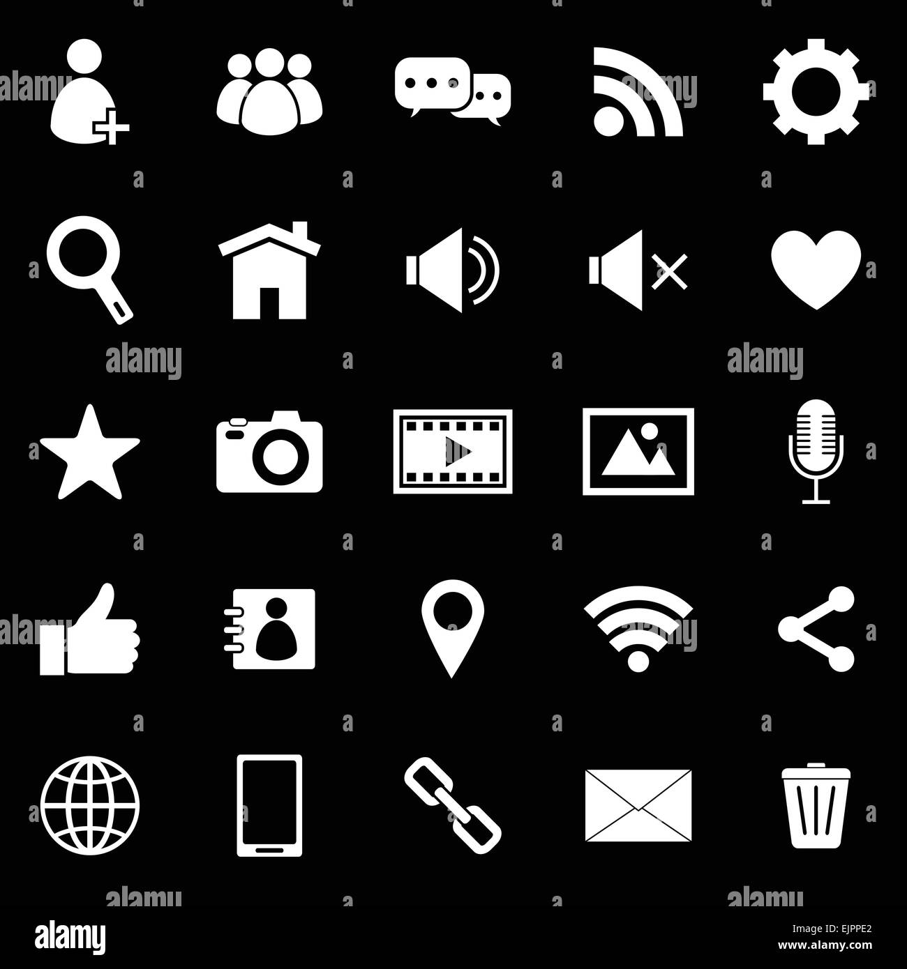 Speech bubble on black background Stock Vector Images - Alamy