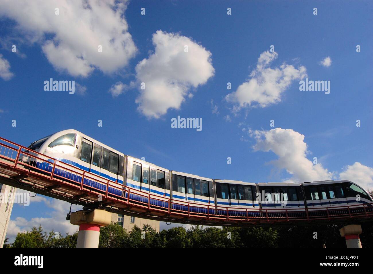 Monorail Skytrain fast mass transit, Moscow, Russia Stock Photo - Alamy