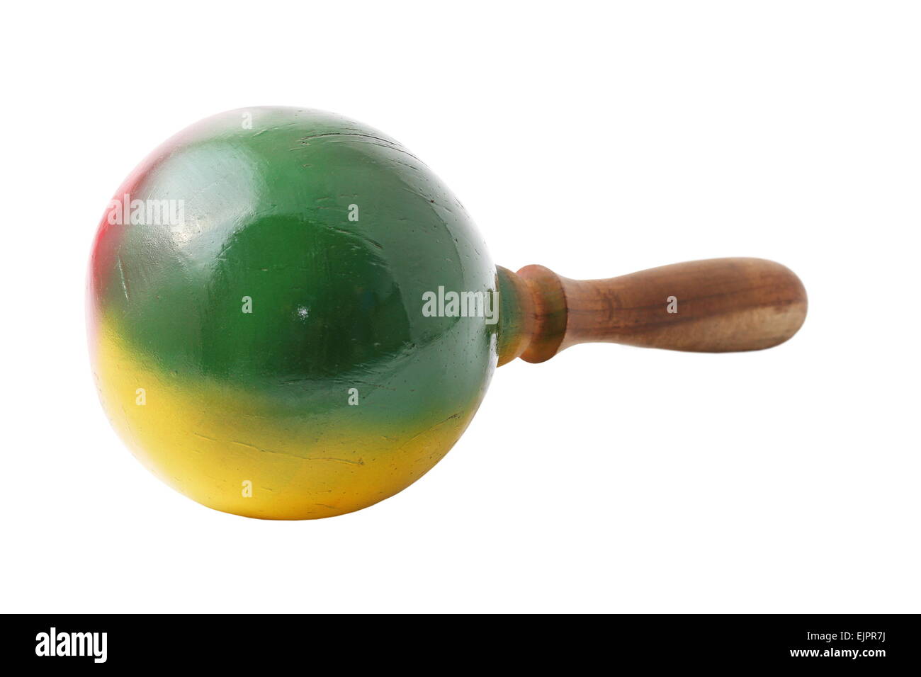 colorful traditional handmade maracas isolated over white background ...