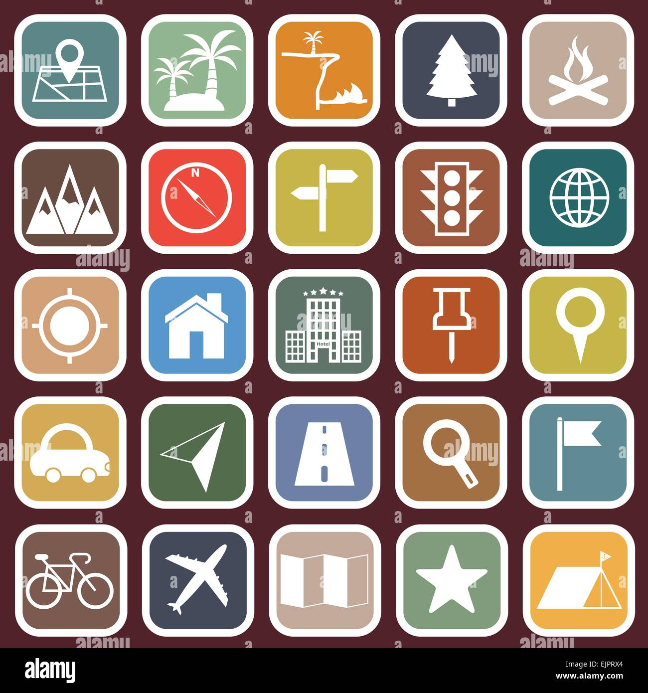 Flat earth icons on Stock Vector Images - Alamy