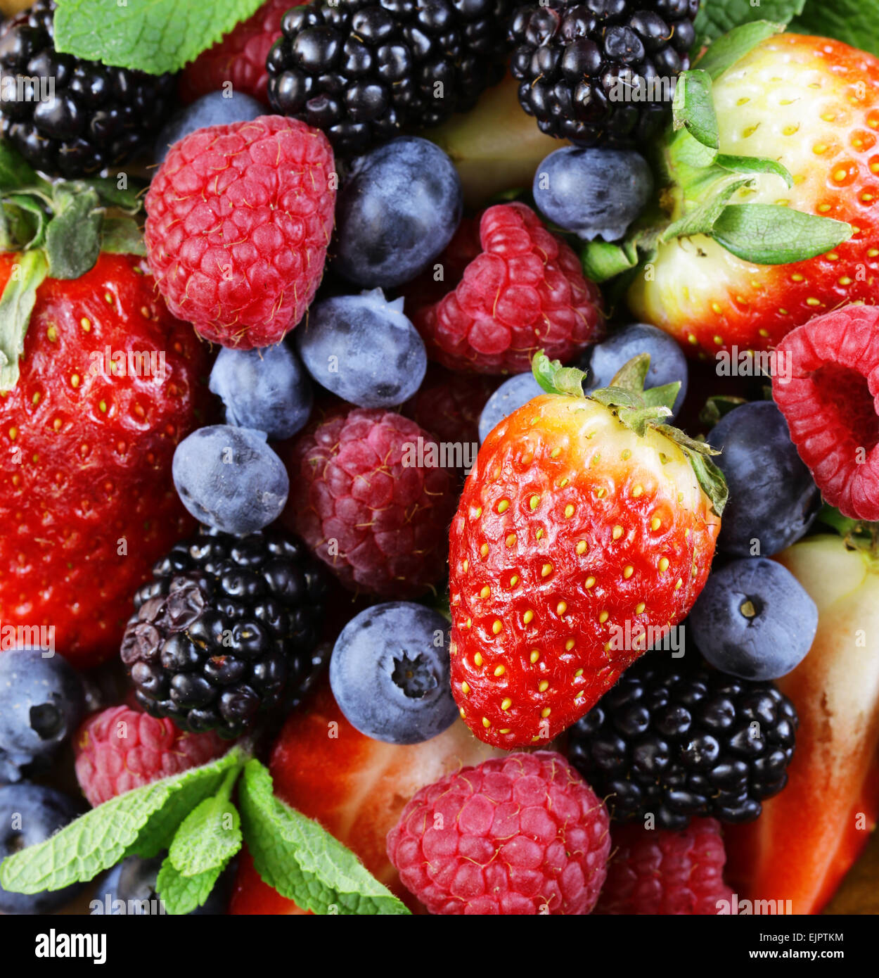 berry assortment - raspberries, blackberries, strawberries, blueberry ...
