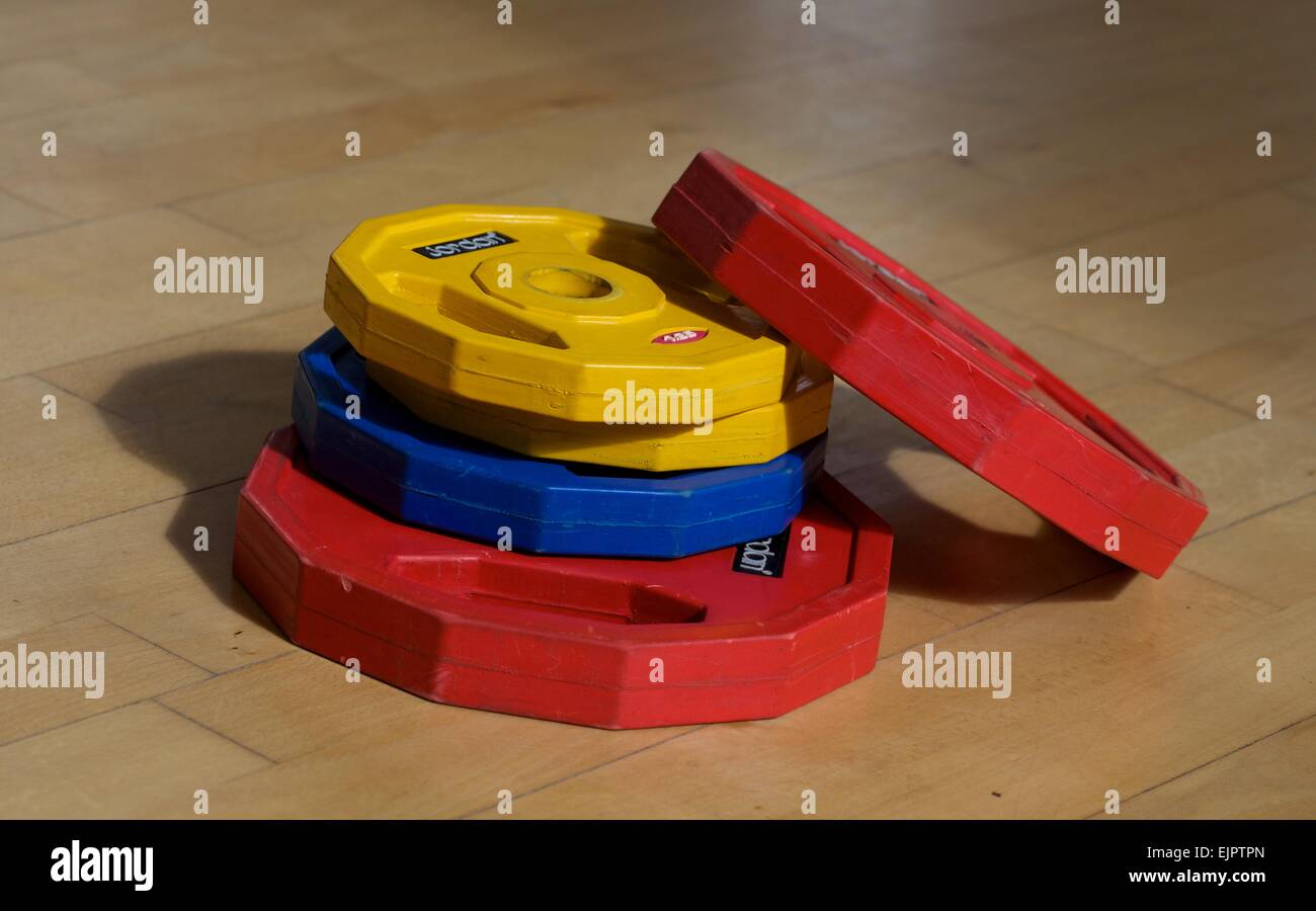 close up shot of gym weights on the floor Stock Photo - Alamy