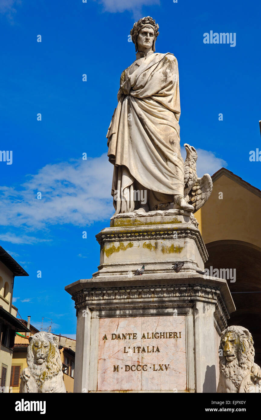 Dante Alighieri statue, Santa Croce Square, Piazza di Santa Croce ...