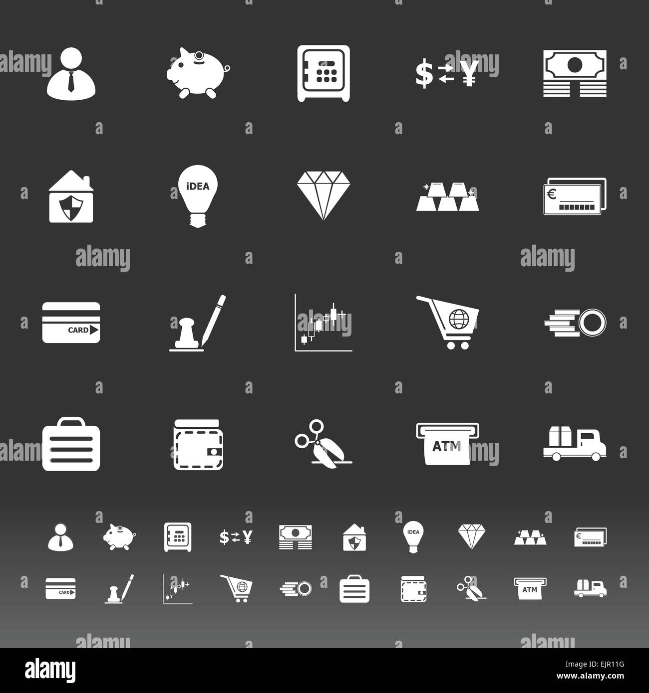 Money icons on gray background, stock vector Stock Vector Image & Art ...