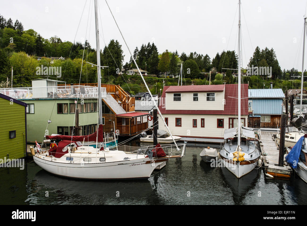 Cowichan Bay near Duncan, on Vancouver Island in British Columbia ...
