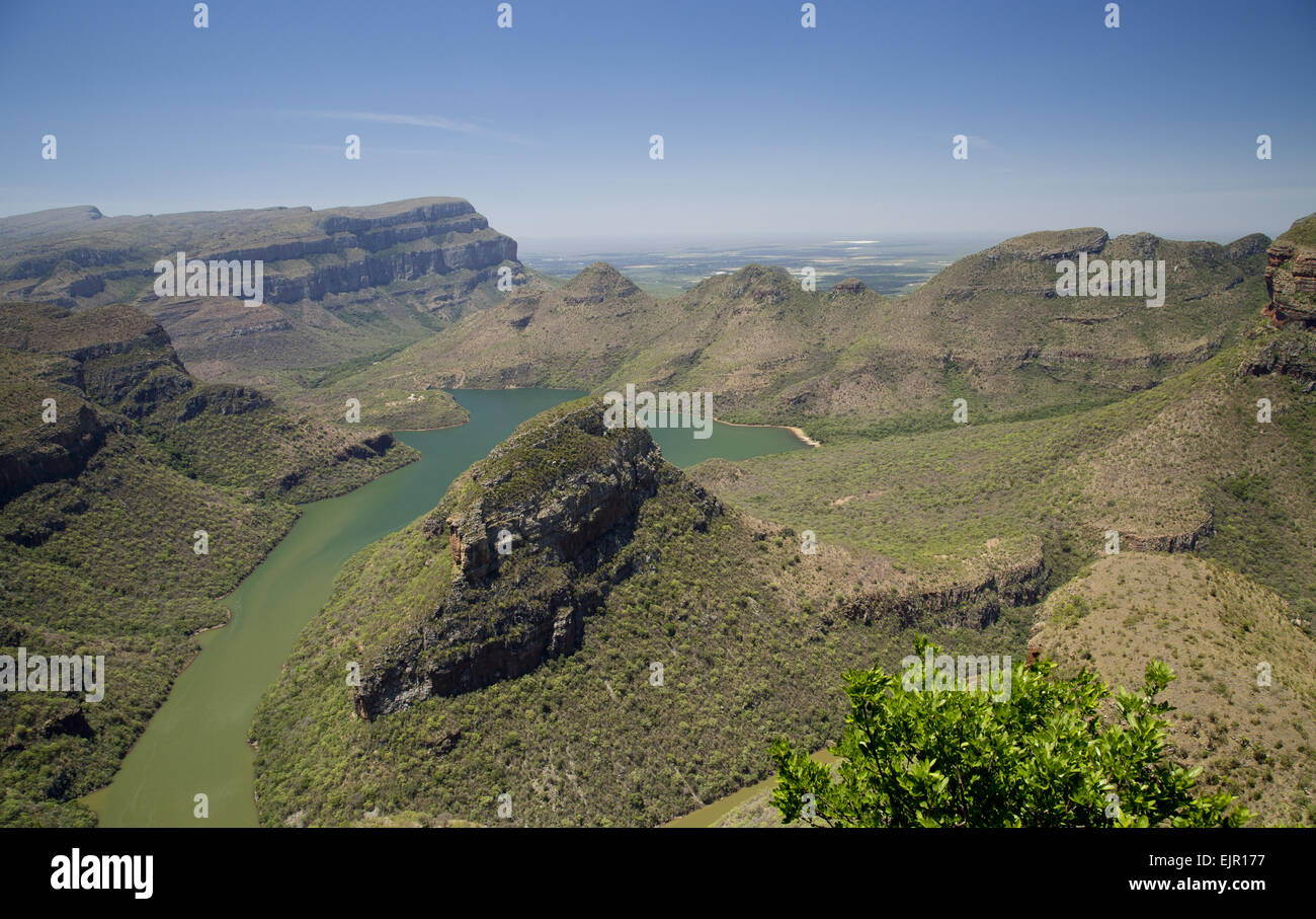 View of river canyon, Blyde River Canyon, Greater Drakensberg ...