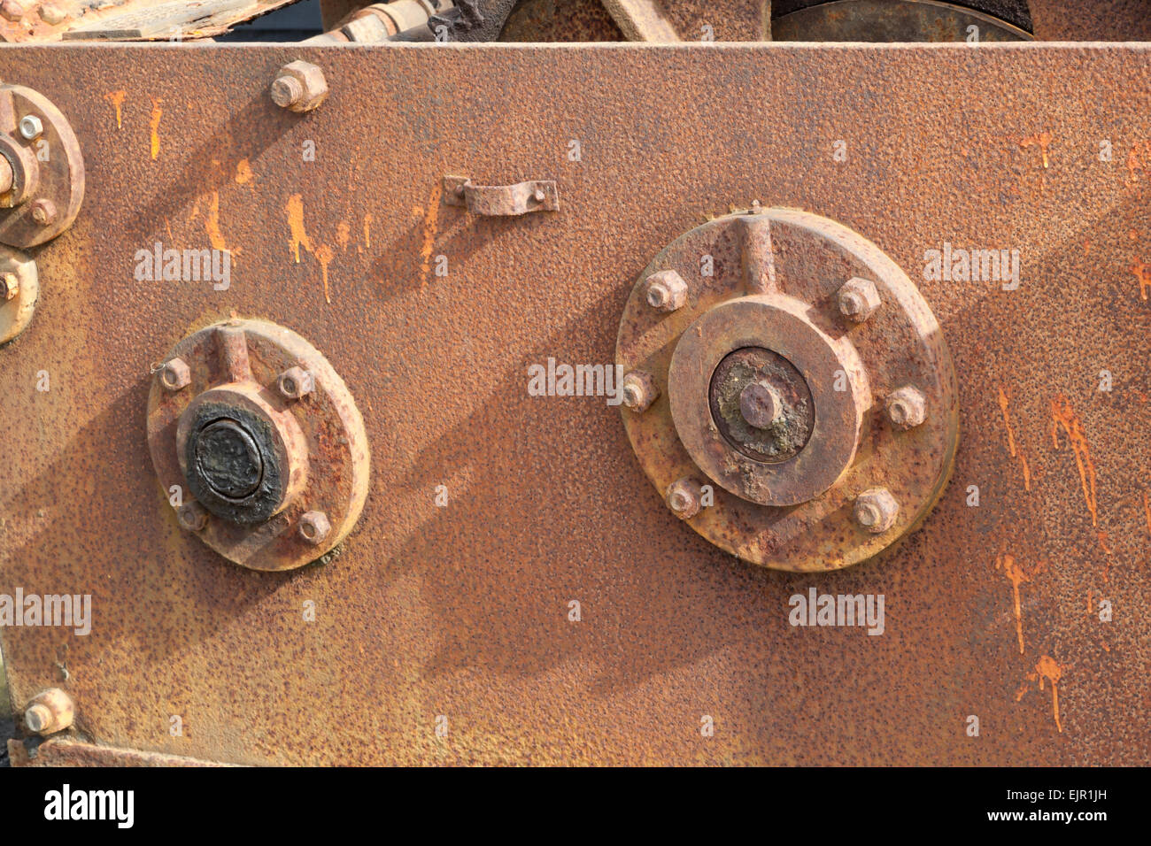 Old rusty boat winch still in use on Hythe beach to haul trawlers ...