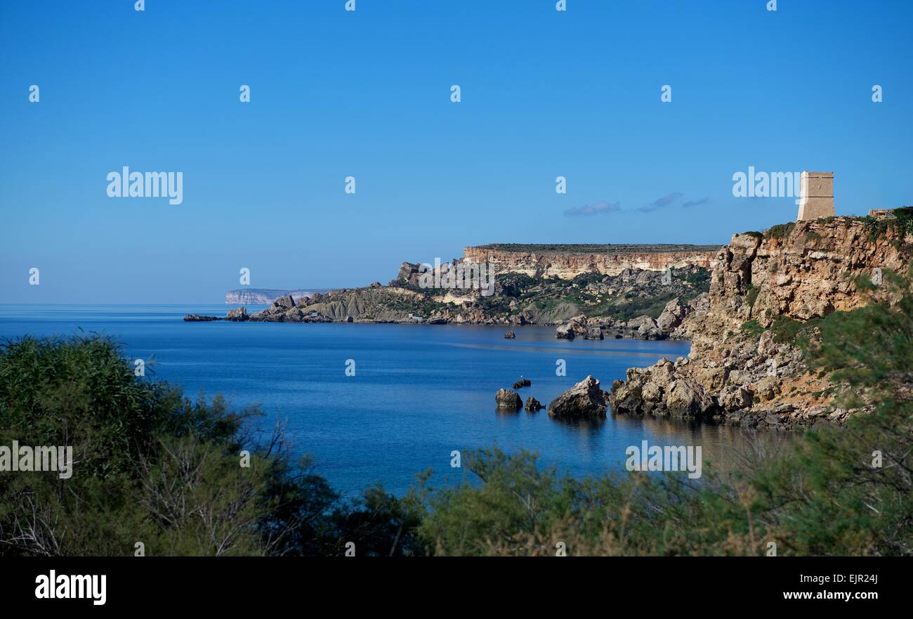 Apple's eye, Ghajn tuffieha, Malta Stock Photo - Alamy