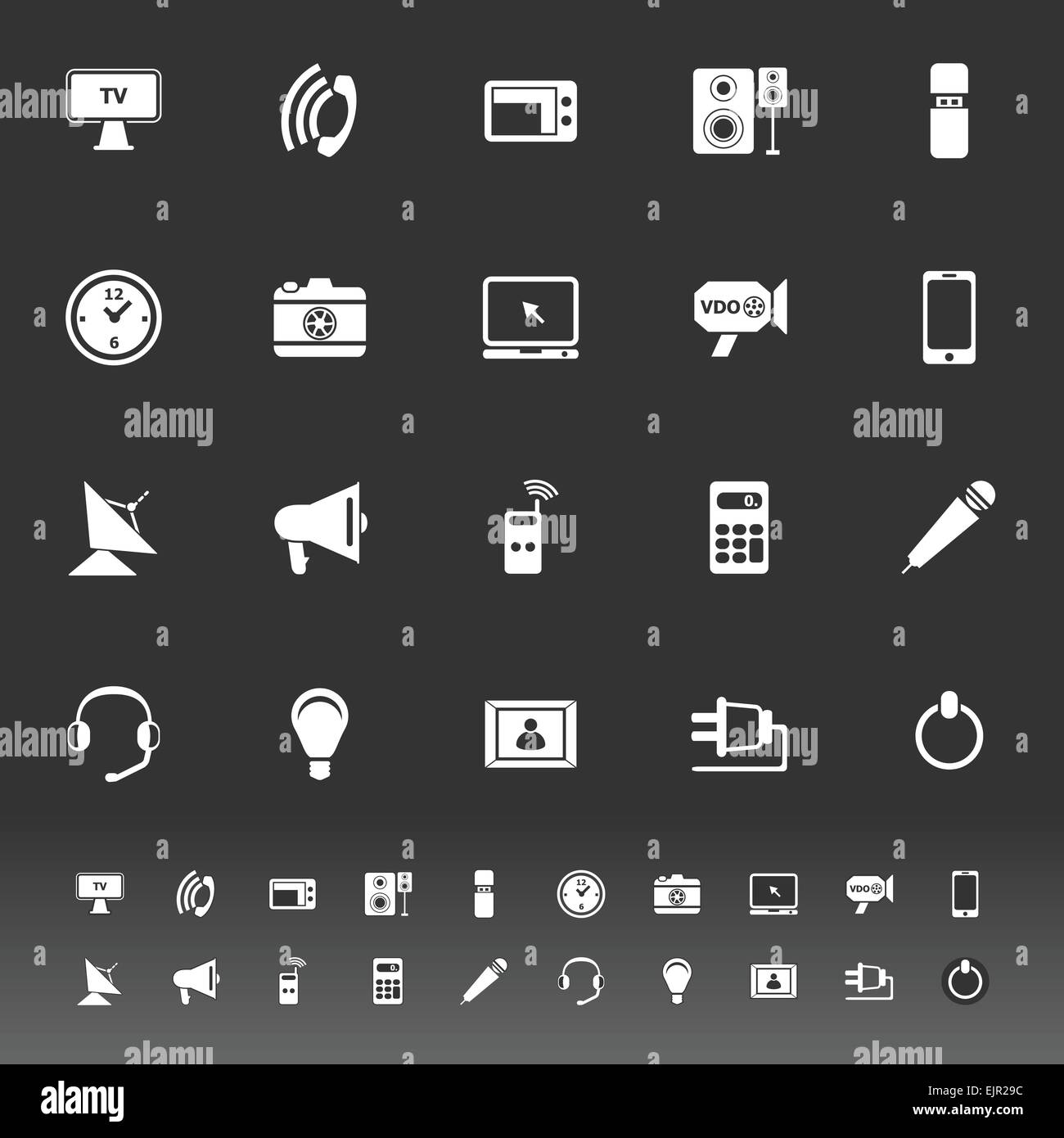 Electronic icon on gray background, stock vector Stock Vector Image ...