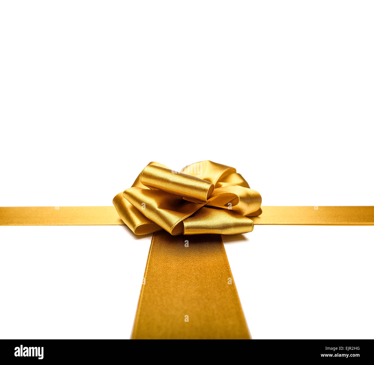 Gold ribbons with bow Stock Photo - Alamy