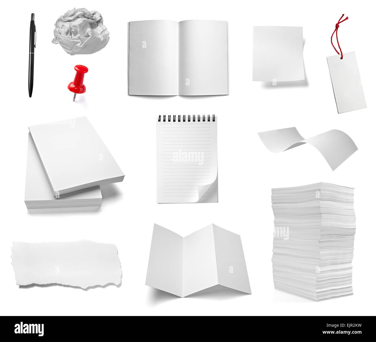 various note paper and book template Stock Photo - Alamy