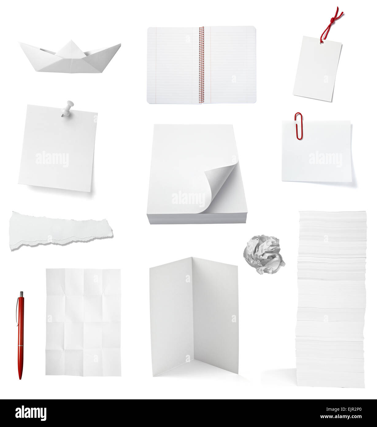 various note paper and book template Stock Photo - Alamy