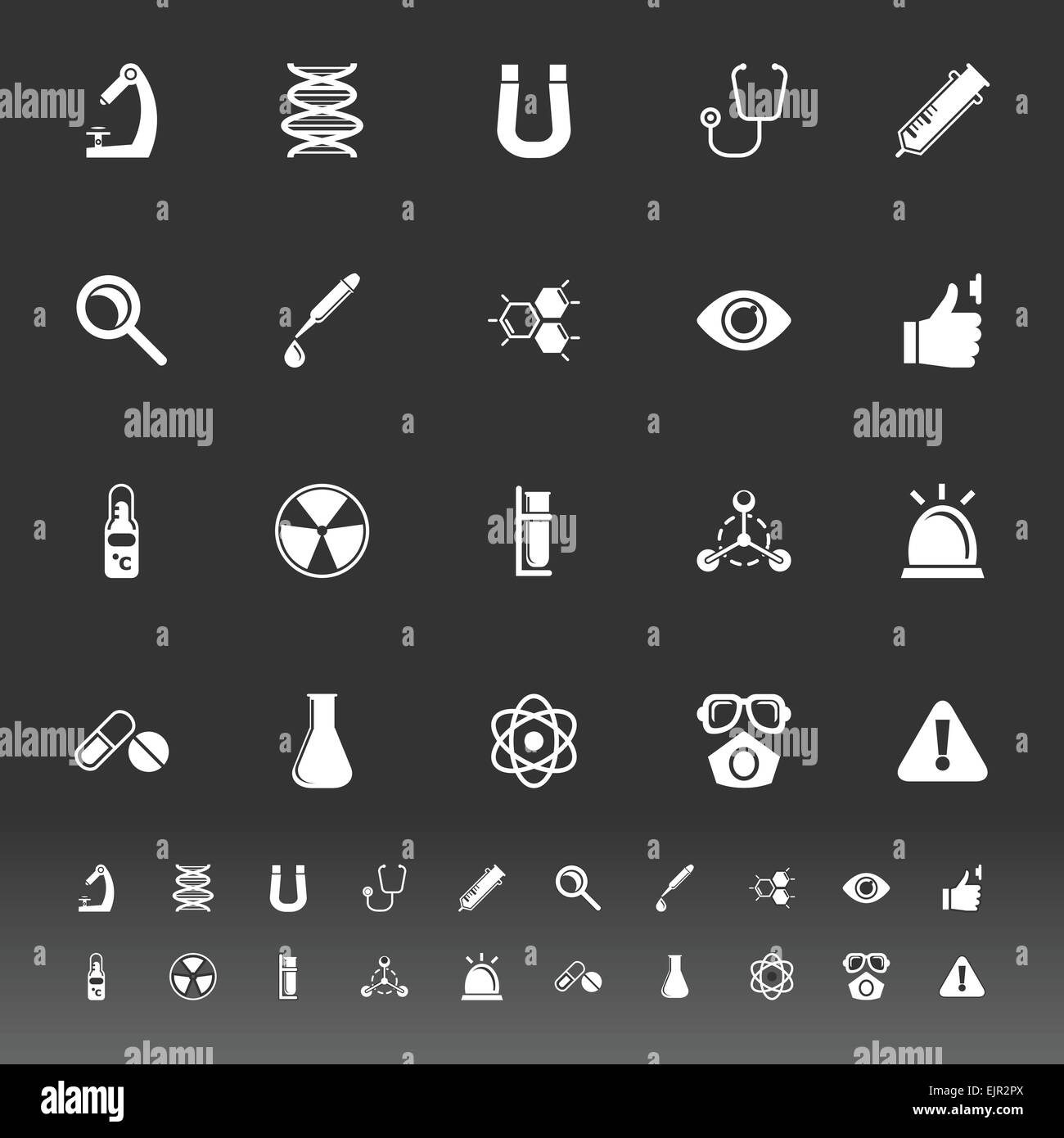 Science icons on gray background, stock vector Stock Vector Image & Art ...