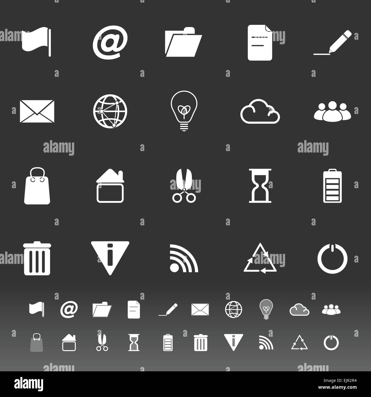 Web and internet icons on gray background, stock vector Stock Vector ...