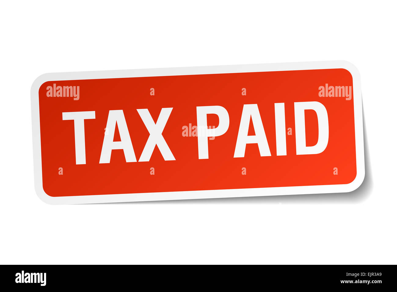 Tax paid red 3d hi-res stock photography and images - Alamy