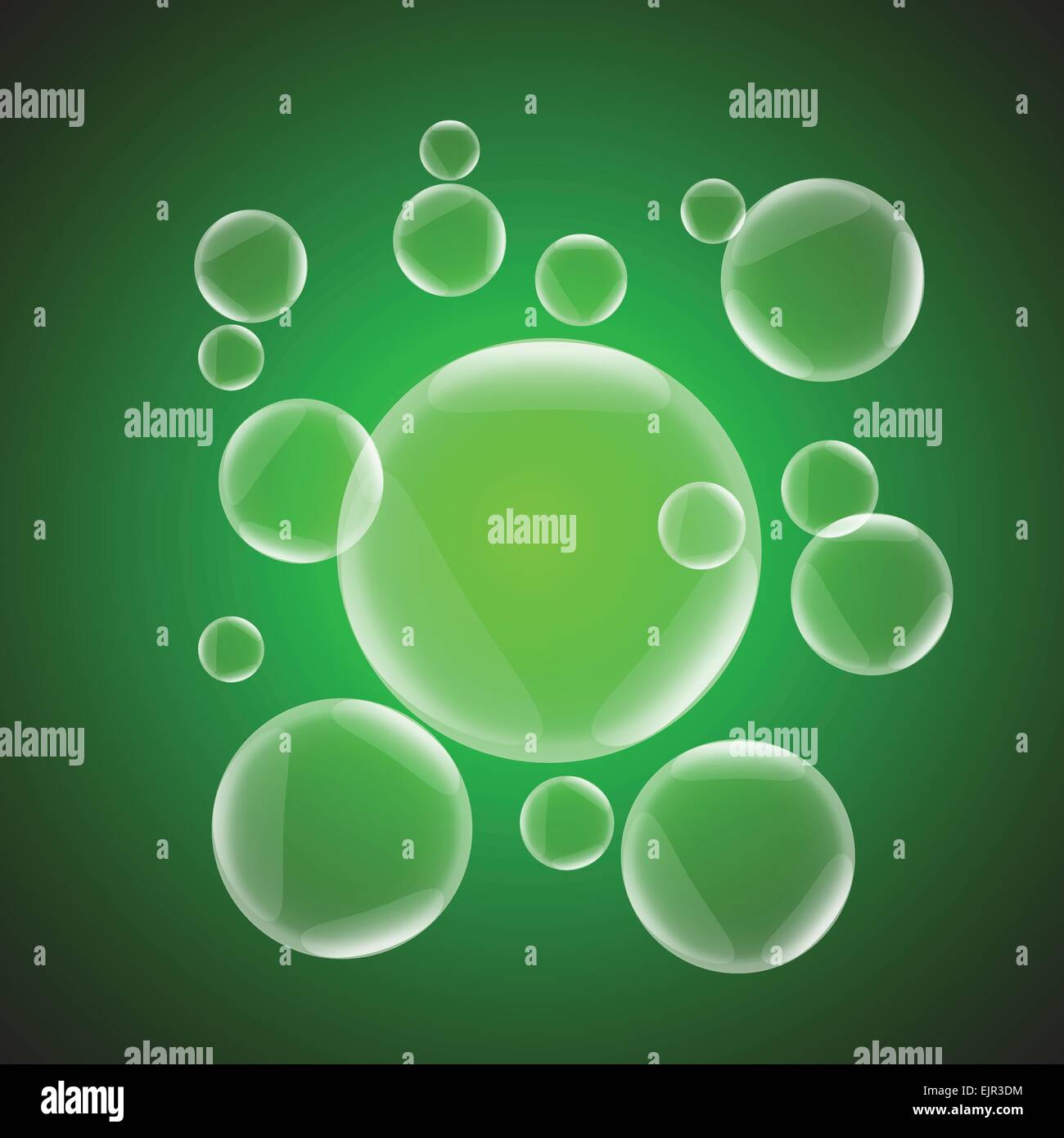 Abstract background with green glossy bubble, stock vector Stock Vector ...