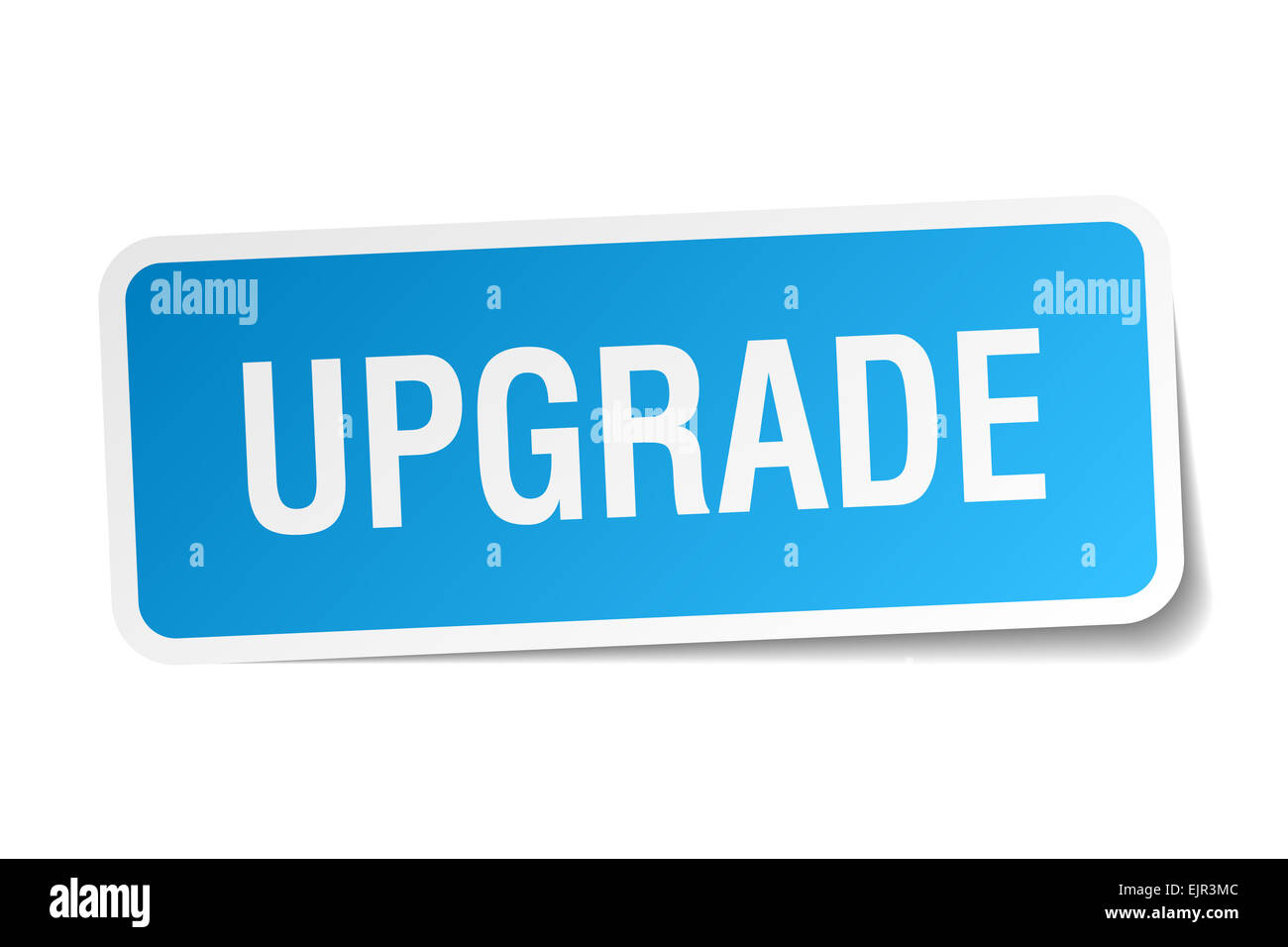 Upgrade sticker sign on Cut Out Stock Images & Pictures - Alamy
