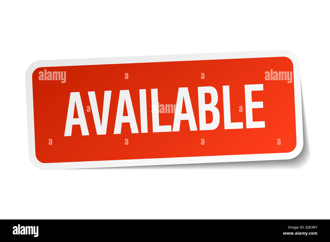 available red square sticker isolated on white Stock Photo - Alamy