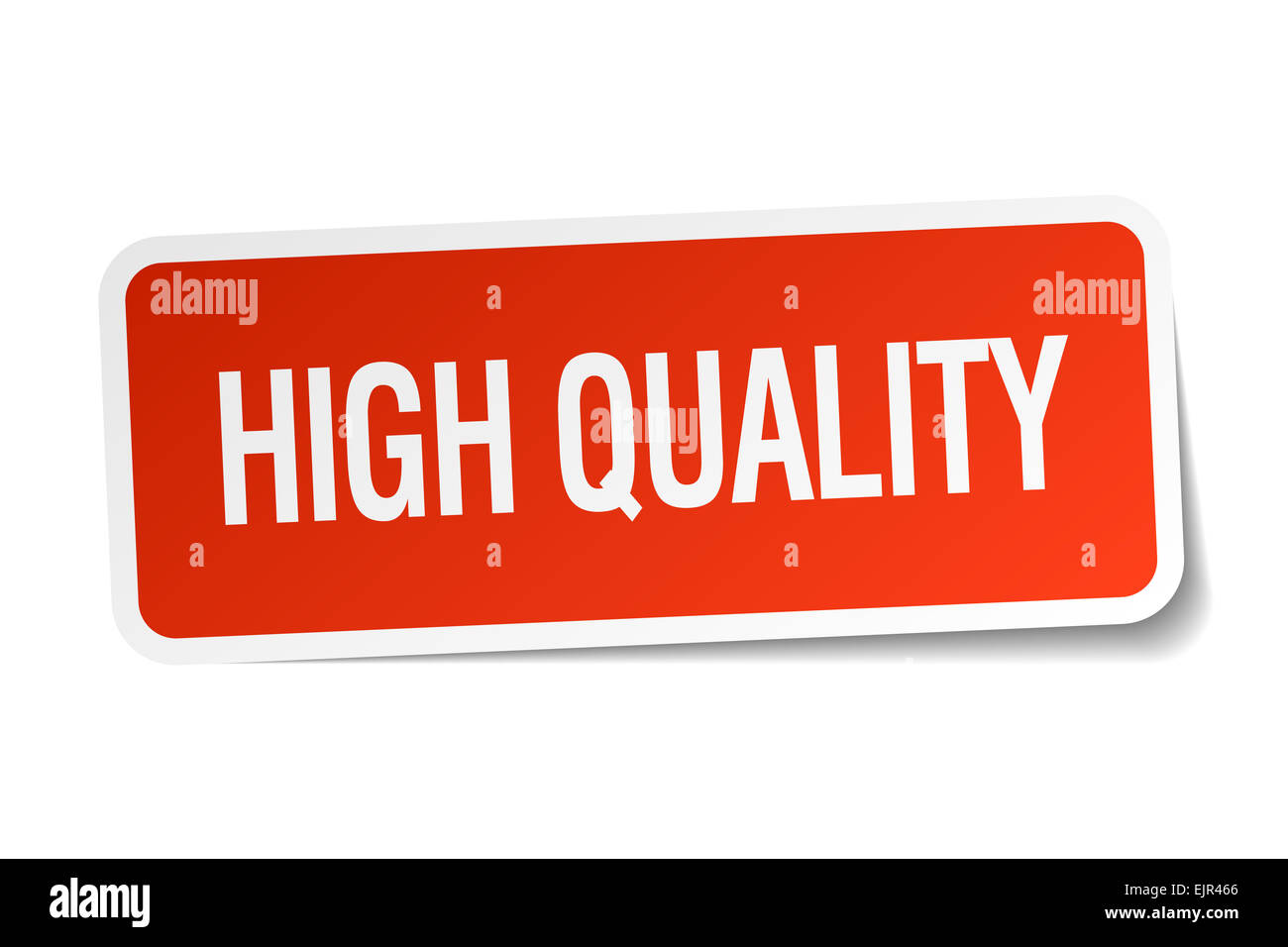 high quality red square sticker isolated on white Stock Photo - Alamy