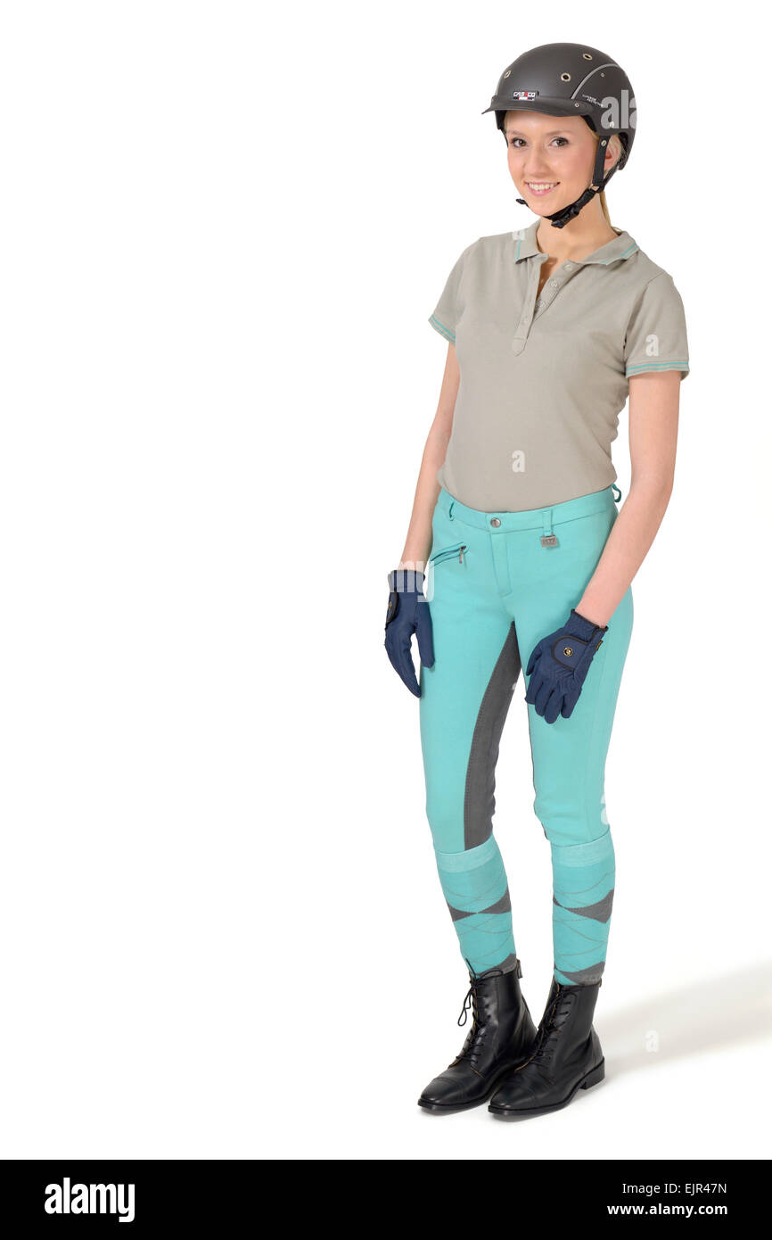 Young woman wearing riding outfit Stock Photo - Alamy