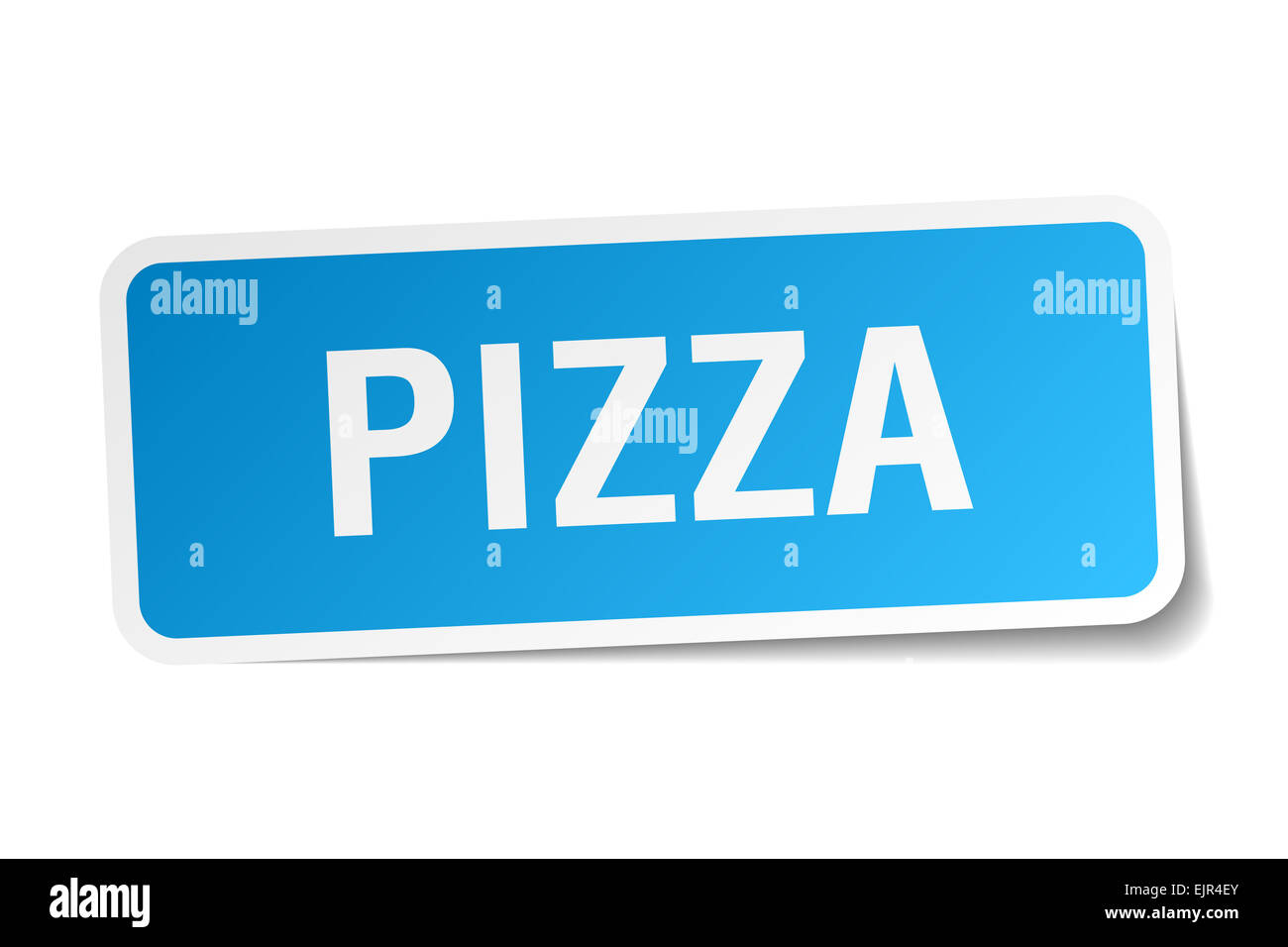 Pizza sticker sign on Cut Out Stock Images & Pictures - Alamy
