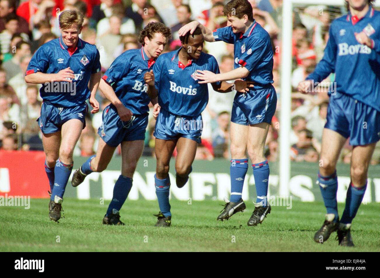 Andy Barlow, Mike Milligan, Earl Barrett and Dennis Erwin. FA Cup ...