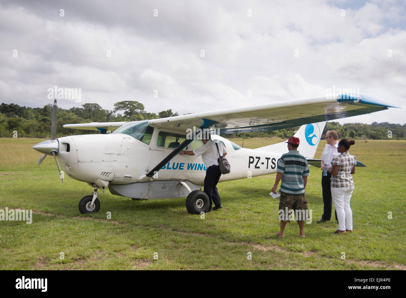 Small Blue Wing aircraft, Suriname Stock Photo - Alamy