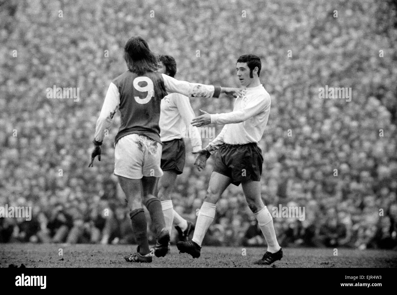 Arsenal v. Derby County F.A. Cup 5th round replay. Charlie George of ...