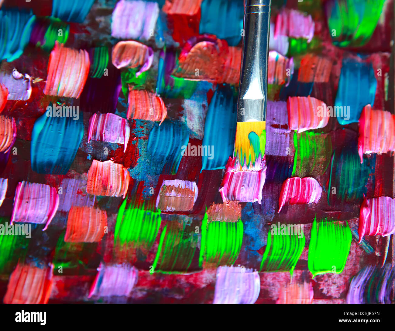 Painter mixing brush colors hi-res stock photography and images - Alamy