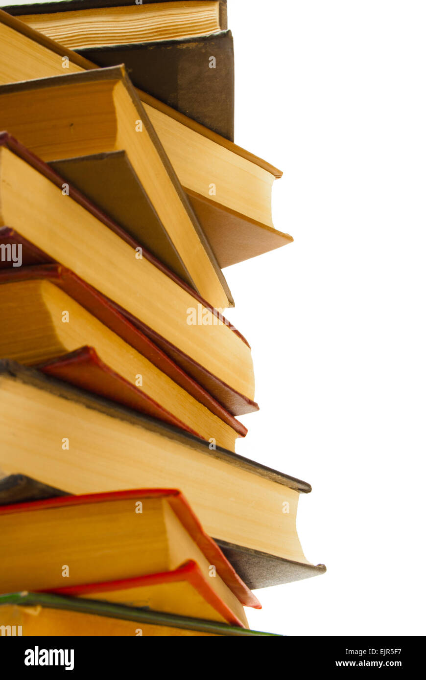 Stack of Old Books isolated on white Stock Photo - Alamy