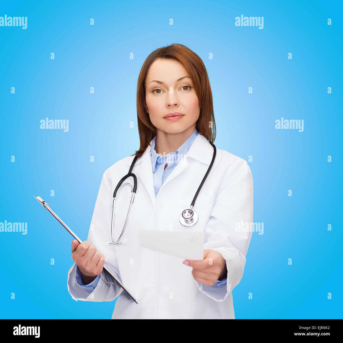 Friendly doctor giving high hi-res stock photography and images - Alamy