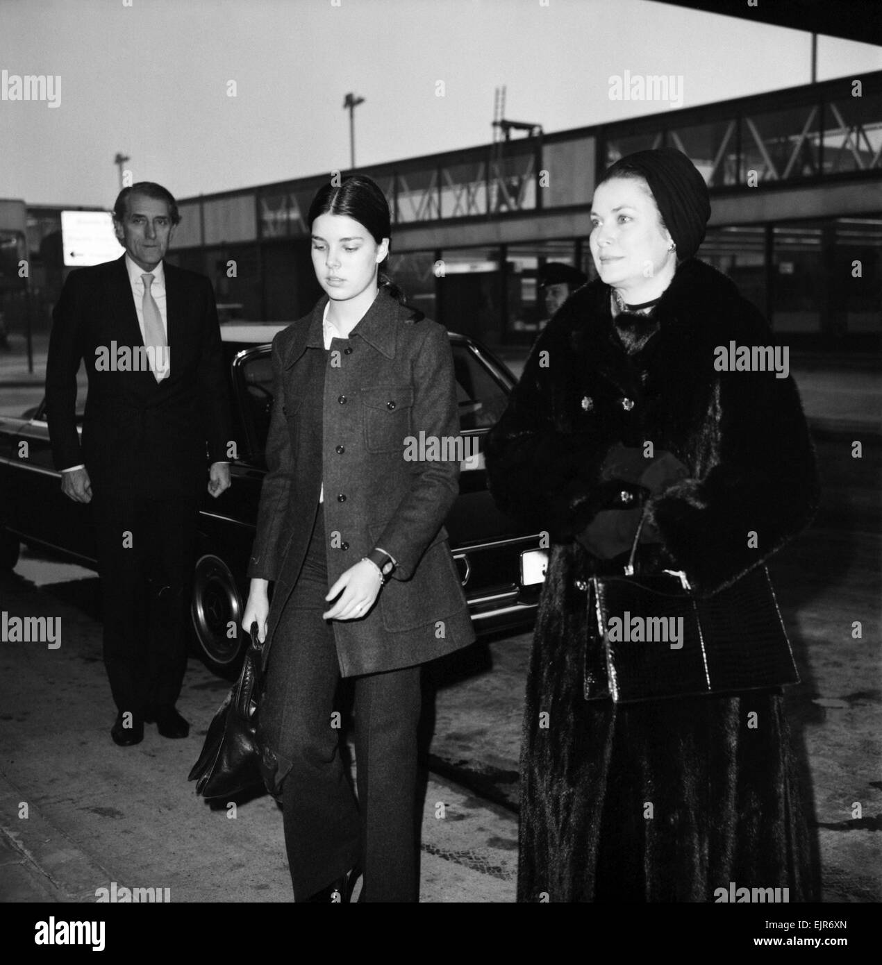 Princess Grace of Monaco and her daughter Princess Caroline arrived at ...