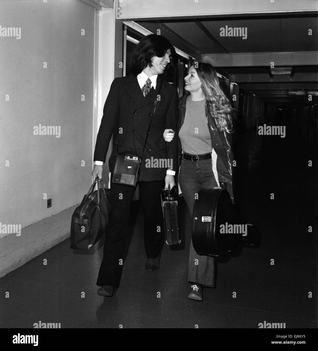 Singer Mary Hopkin and her record producer husband Tony Visconti seen ...