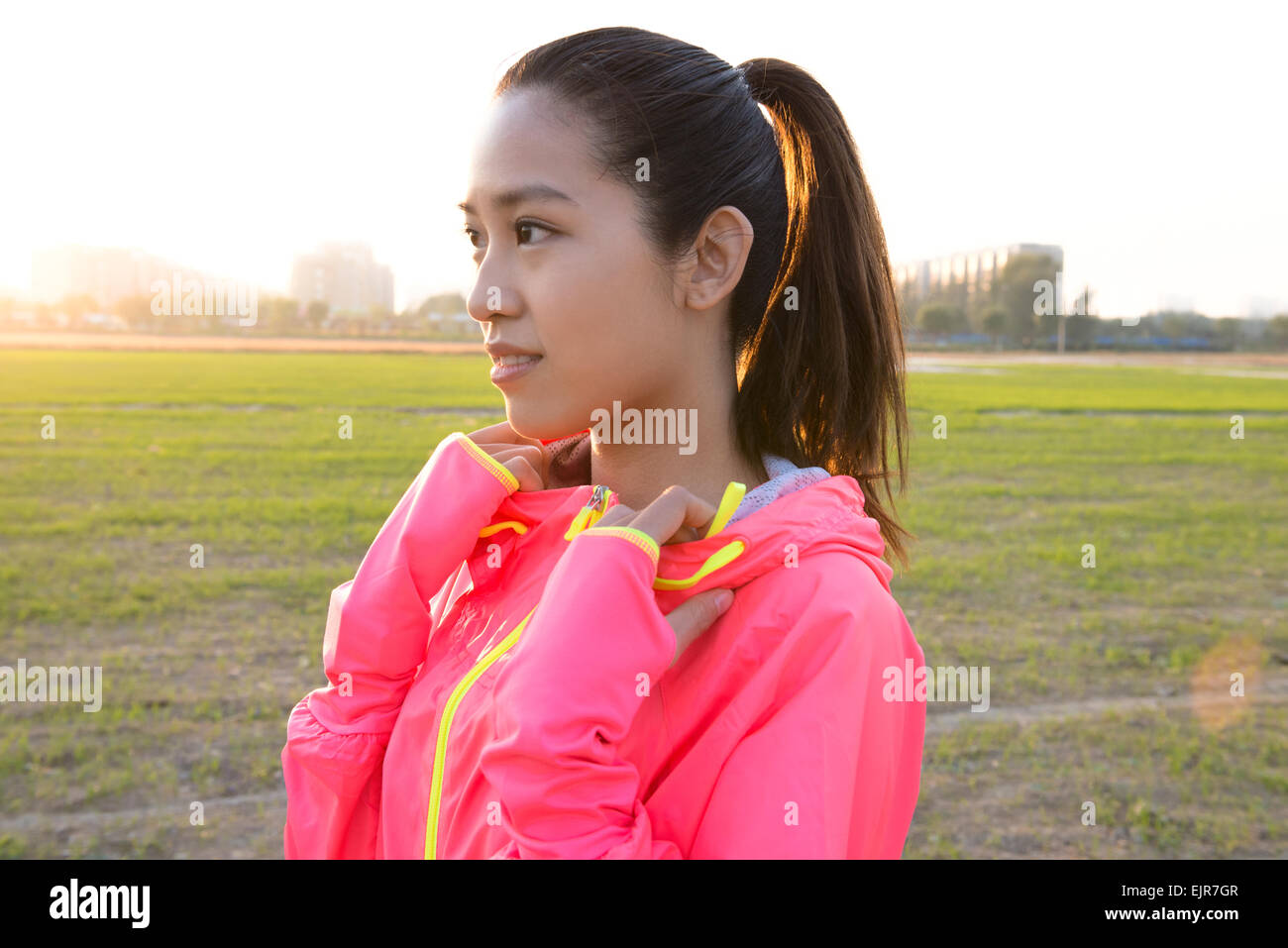 Zipping up hi-res stock photography and images - Alamy