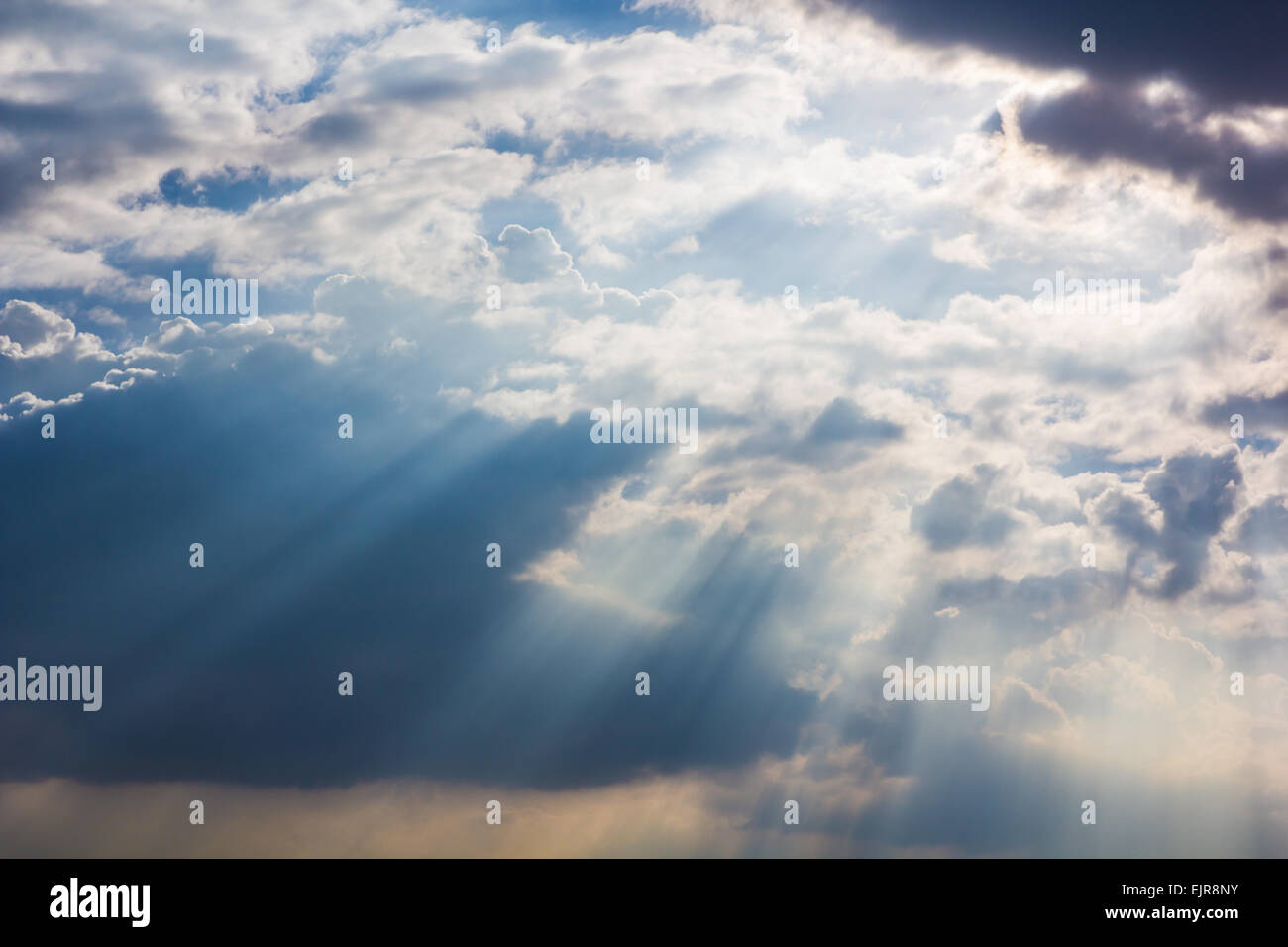 Sun ray through haze on sky can be used as background and dramatic look ...