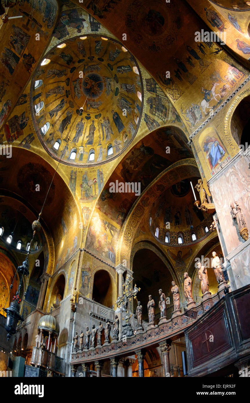 Interior of the St Mark's Basilica, Venice, Italy Stock Photo - Alamy