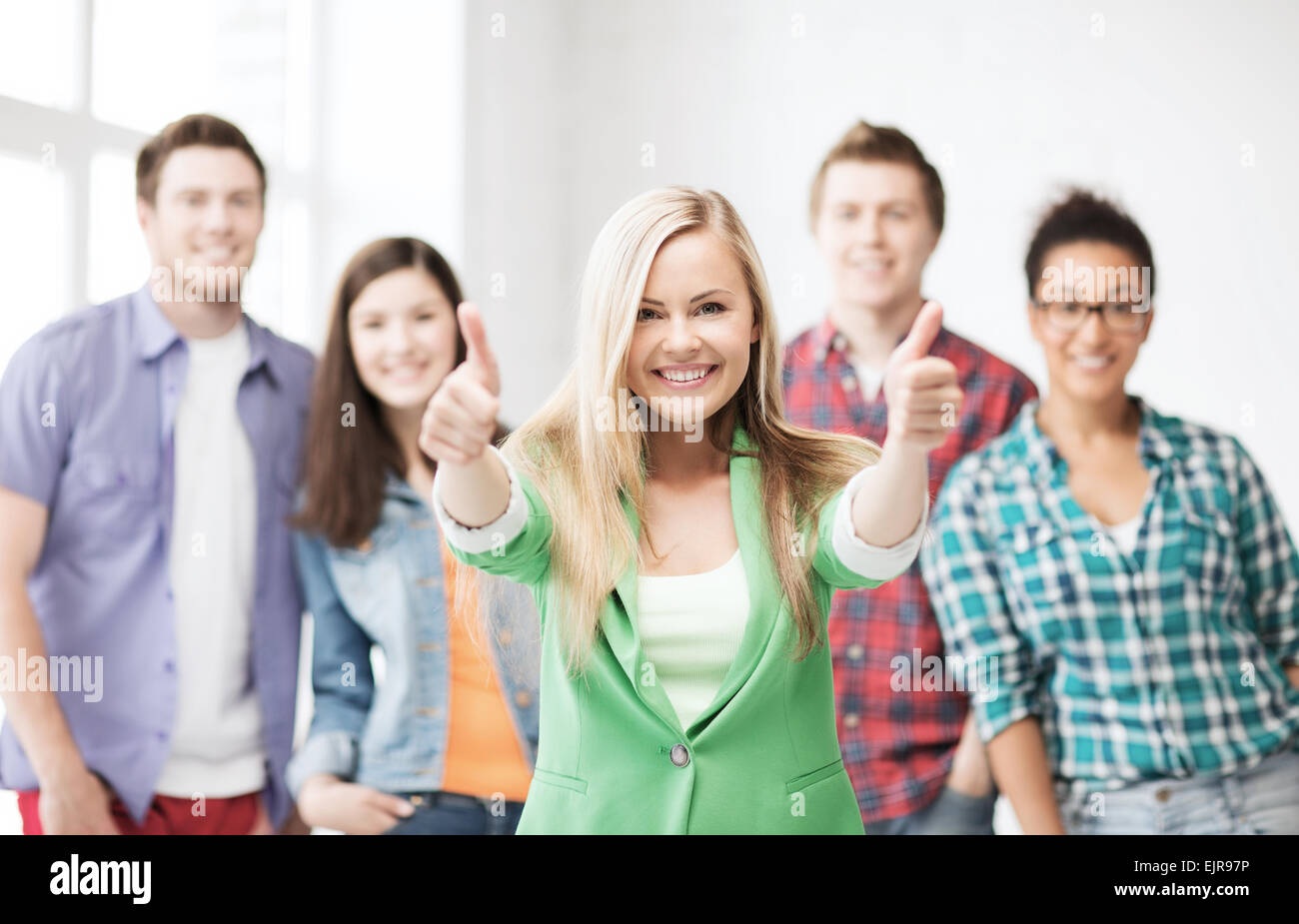 group of students at school Stock Photo - Alamy