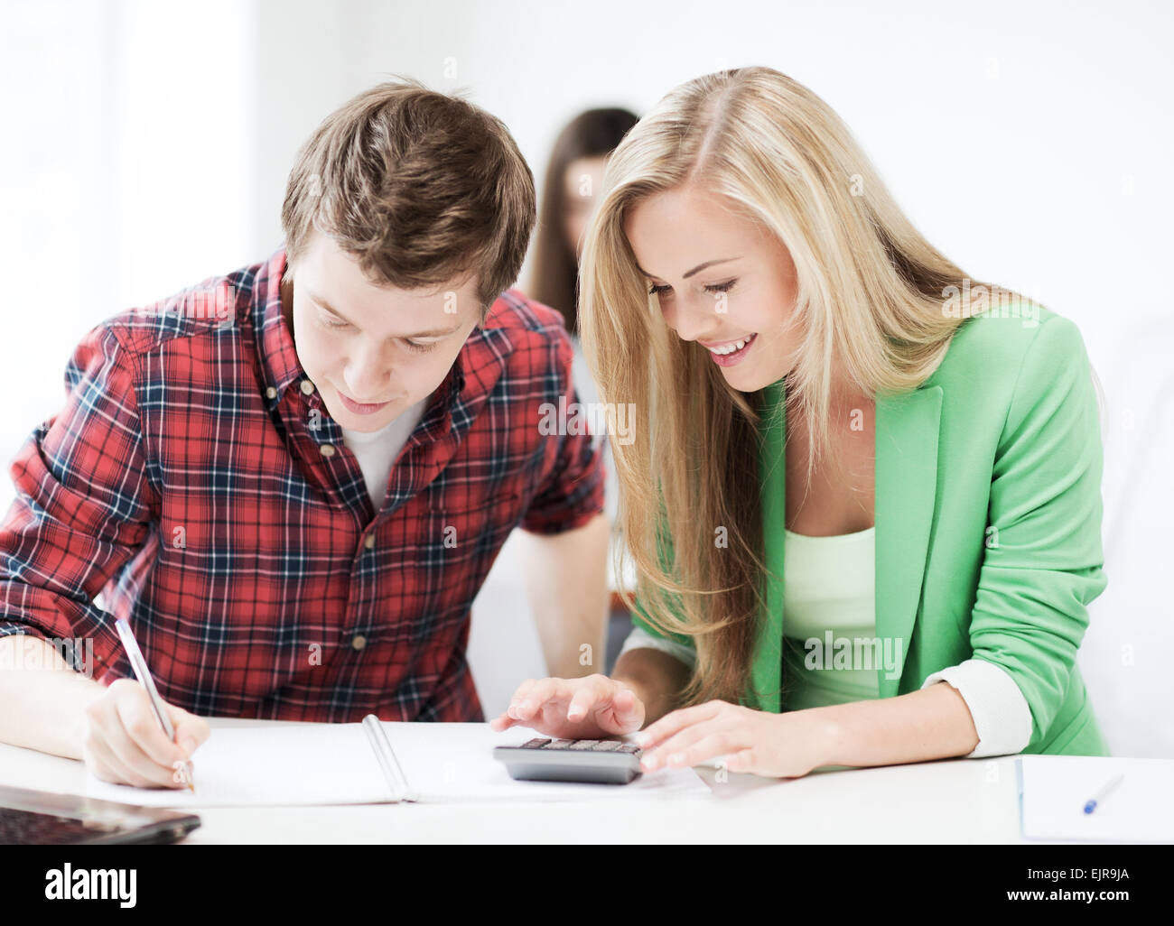 students doing mathematics at school Stock Photo - Alamy
