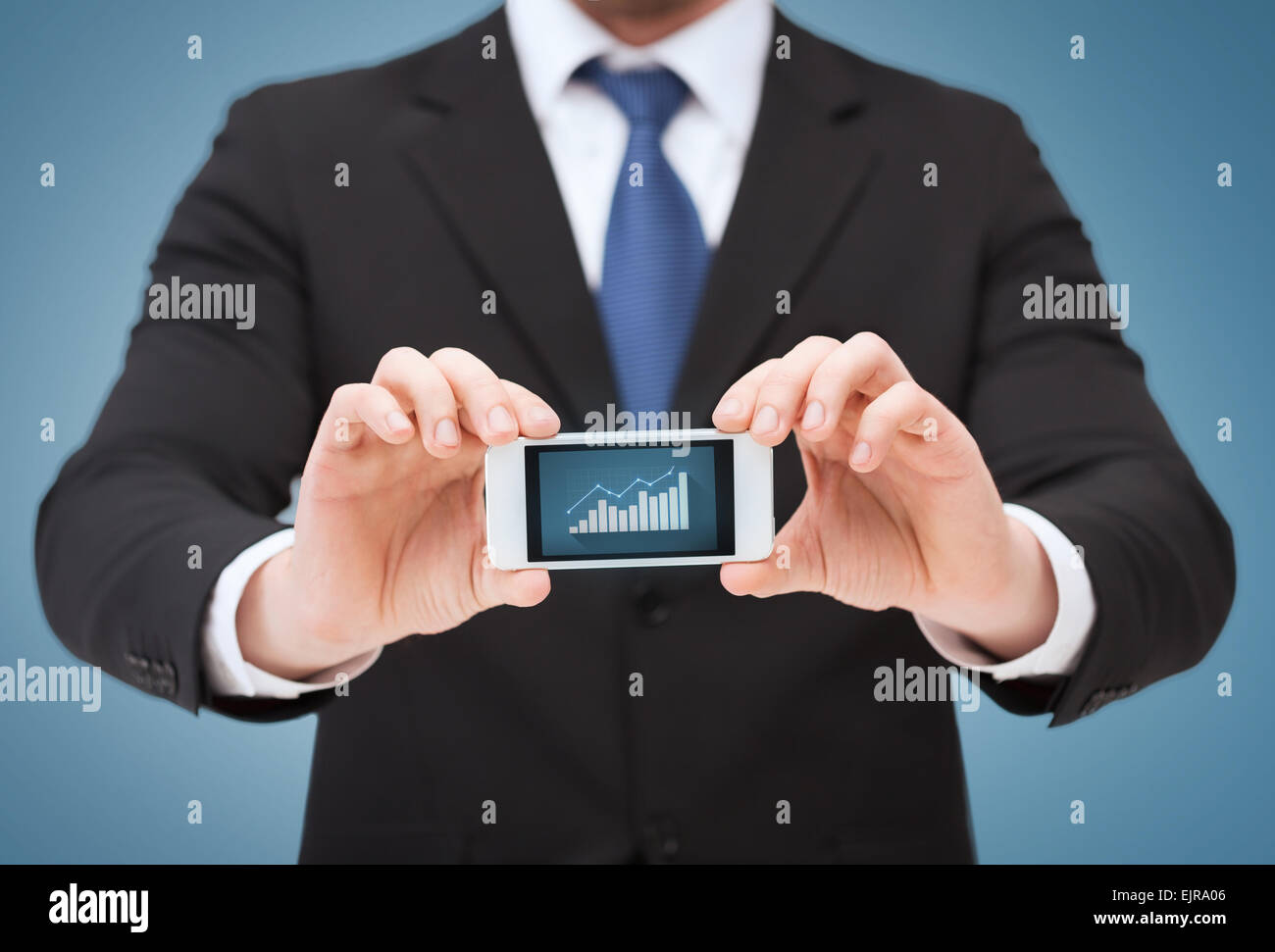 Sales chart graph showing increasing hi-res stock photography and ...