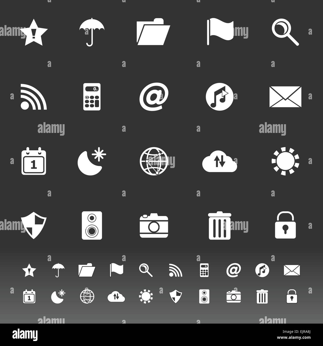 Tool bar icons on gray background, stock vector Stock Vector Image ...