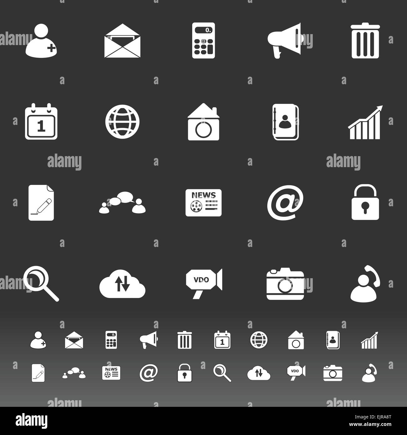 Mobile phone icons on gray background, stock vector Stock Vector Image ...