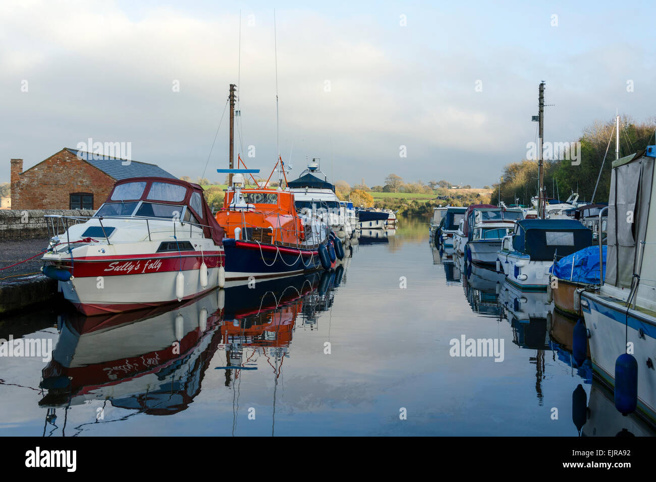 Sharpness Marina on the Sharpness Canal in Gloucestershire Stock Photo ...