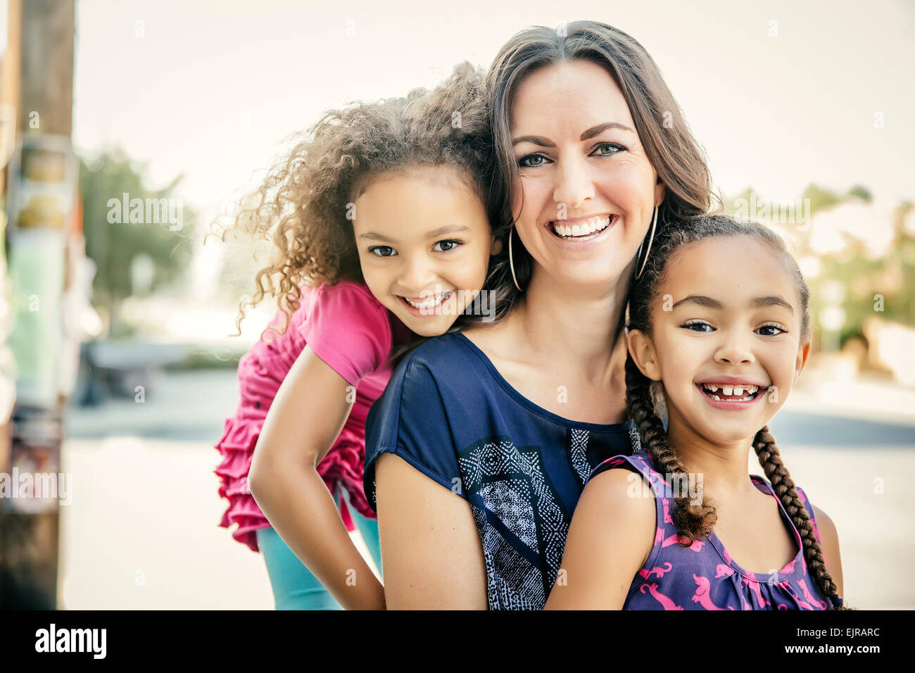 African american mother two daughters hi-res stock photography and ...