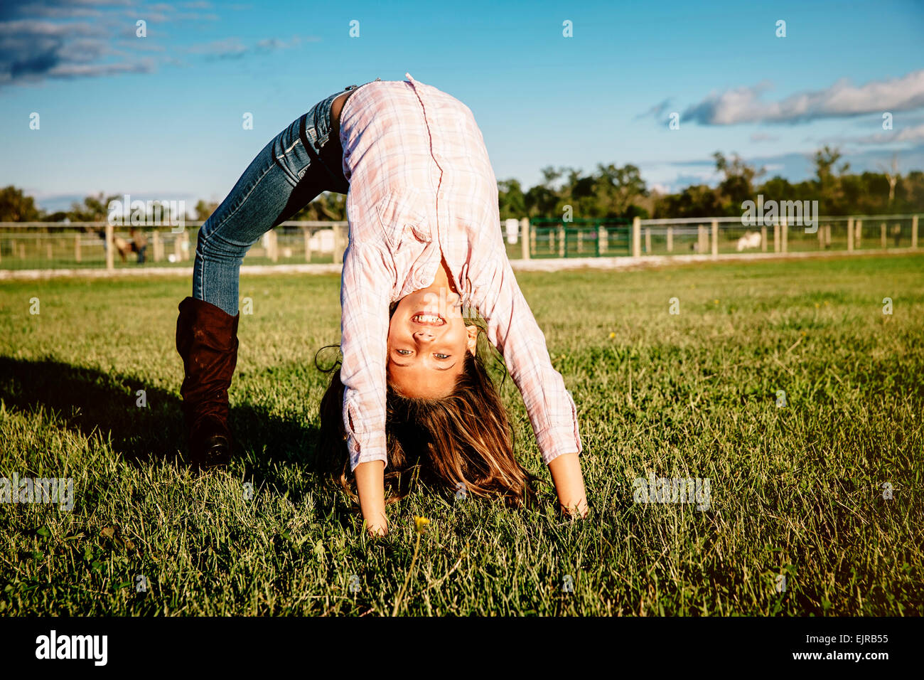 Girl Doing Backbend High Resolution Stock Photography and Images - Alamy