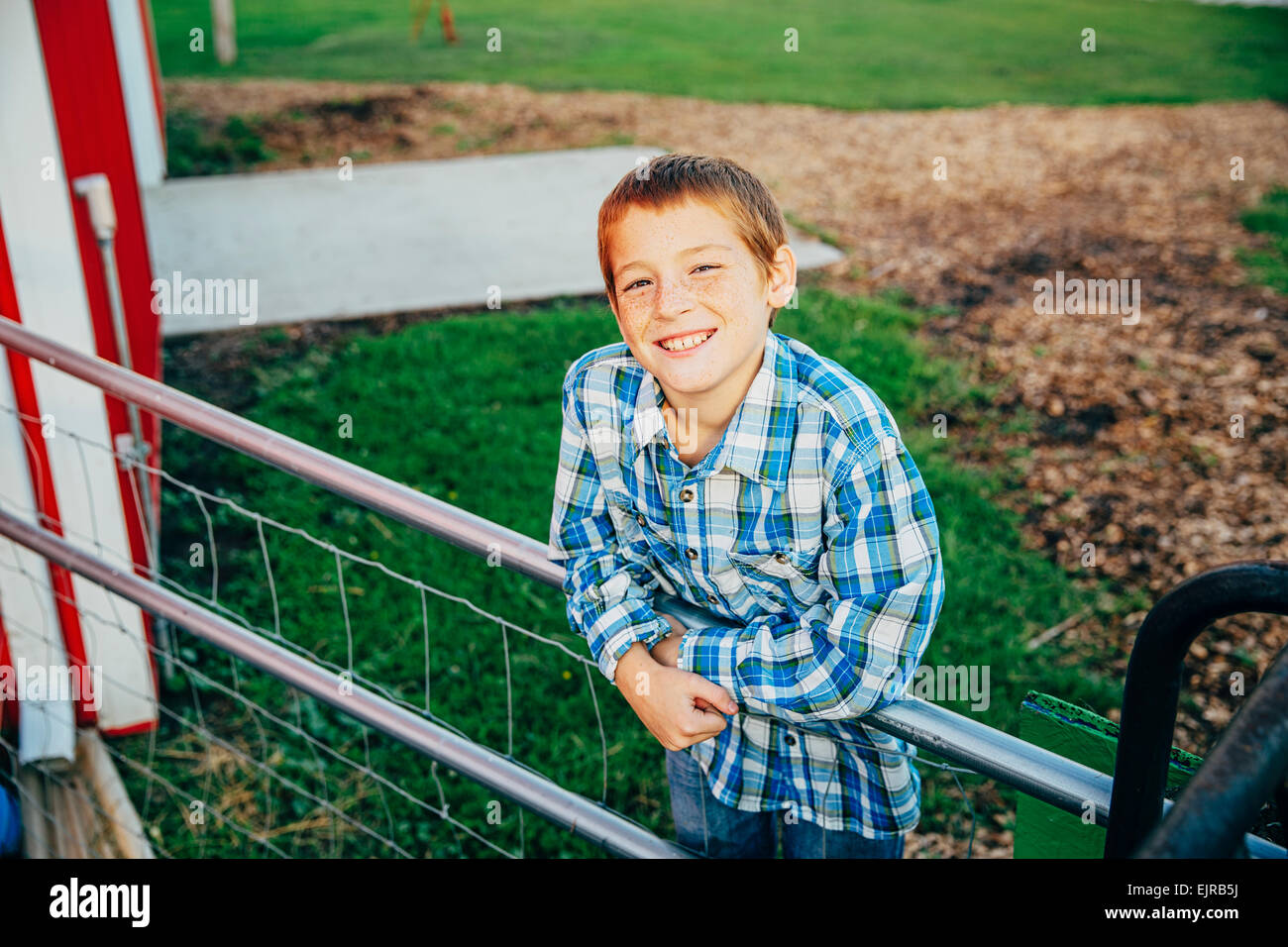 Boy farm smiling hi-res stock photography and images - Alamy