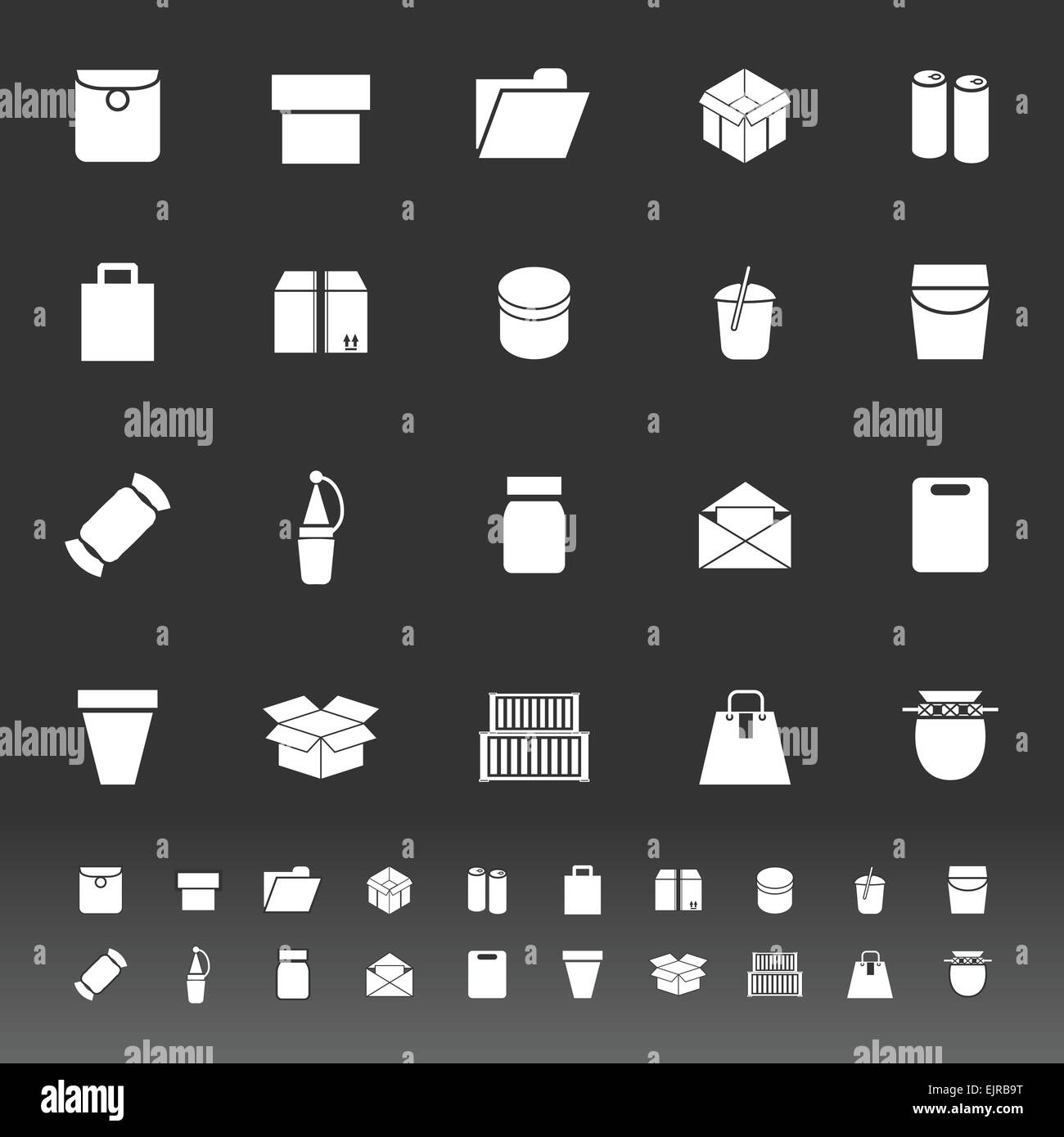 Package icons on gray background, stock vector Stock Vector Image & Art ...